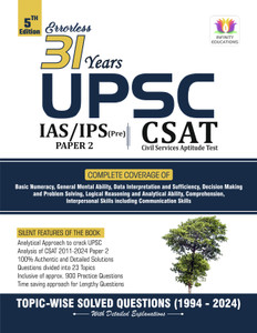 31 Years UPSC IAS/ IPS Prelims (CSAT) Topic-wise Solved Papers 2 (1994 ...
