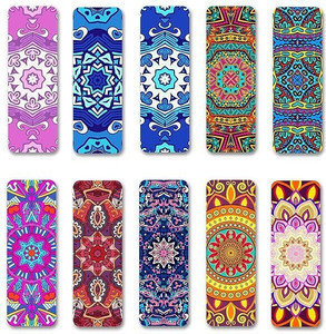 CLAWCRAFTS Exquisite Set of 10 Mandala Designs Bookmarks- Motivational ...