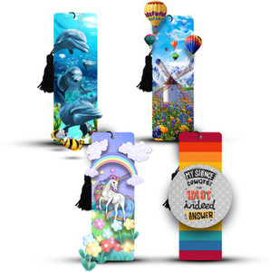 ULTRA 3D Lenticular Bookmarks for Books | Set of 4| Multiple Cute ...
