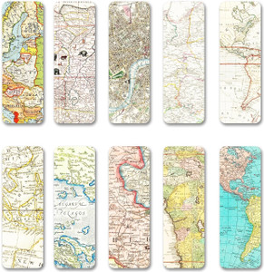 craft maniacs WORLD MAP SET OF 12 BEAUTIFUL BOOKMARKS FOR READERS BOOKS ...