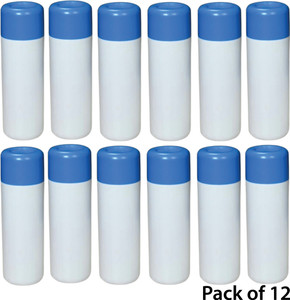 Nisargam Empty Talcum/ powder bottle white and blue pack of 12 200ml ...