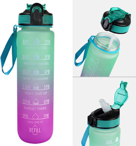 REIKI CRYSTAL PRODUCTS 1L Sipper Water Bottle With Motivational Time ...