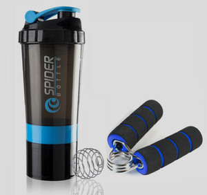 TRUE INDIAN Premium Quality Leak-proof Gym Shaker & Mini Hand Exercise ...