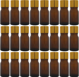 JFA Bobby Corporation 5 ml Amber Glass Bottle with Nozzle Inner Plug ...