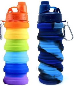 Da Novira Silicon Expandable & Foldable LightWeight Water Bottle 500ml ...