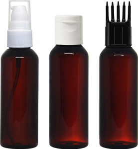 ceeyu Combo of 3 -Amber Plastic Empty Flip Top Cap+Comb Applicator ...