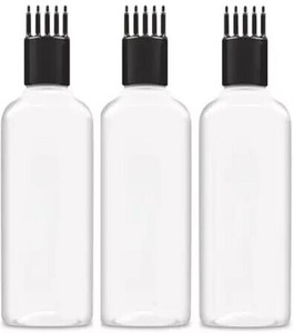 EverGlam 100 Ml Transparent Empty Root comb Bottles Hair Applicable ...