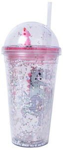 EasyToBuy SIPPER BOTTLE WITH STRAW GLITTER SPARKLE &DINOSRURS 600 ml ...