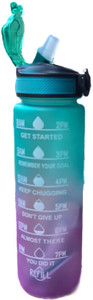 Unnati Unbreakable Water Bottle 1 L with Motivational Time Marker ...
