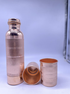 Spiritual Elementz Combo of pure copper bottle with 2 glass 1000 ml ...