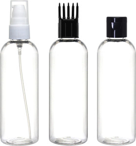 nsb herbals Clear Plastic Empty Black Flip Top Cap + Comb Applicator ...