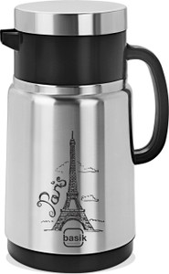 BASIK Contour 1700 Stainless Steel Flask with handle, Black 1430 ml ...