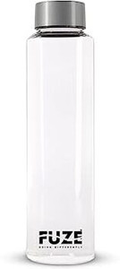 FUZE Premium Borosilicate Glass bottle with leak-proof stainless steel ...