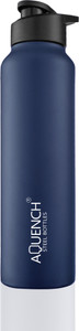 AQUENCH LEAN 1L Stainless Steel Dark Blue Coloured Water Bottles 1000 ...