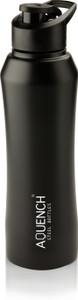 AQUENCH Water Bottle with Sipper Cap in black color, 1L (RUSH PRO) 1000 ...