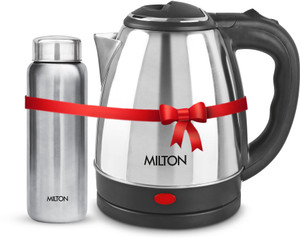 MILTON Combo Go Electro Kettle 2 Litre and Aqua 750 Bottle 750 ml Flask ...