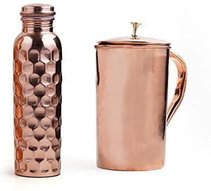 The Indus Valley Copper Water Bottle and Jug Combo 1000 ml Copper ...