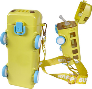 ZAFCO Bus Shaped Moving Wheels Sipper Water Bottle 480 ml Plastic ...