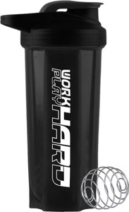 Dassio Work Hard Protein Gym Shaker Bottle with Stainless Steel Spring ...