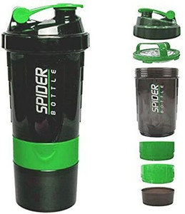 WQWR Spider Protein Shaker Bottle 500ml with 2 Storage Extra ...