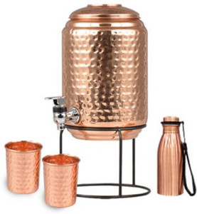 namrta Smart copper matka 1 bottle 4 glass 5000 ml Bottle With Drinking ...