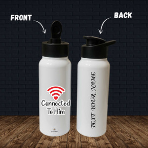 K K CROSI Your Name Written Stainless Steel Thermos Customized Water ...