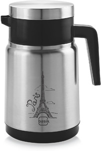 BASIK Contour 900 Stainless Steel Flask with handle, Black 740 ml Spray ...