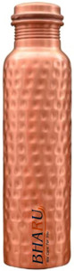 BHARU Lacquer Coated Hammered Design Copper / Tamba Water Bottle 750 ml ...