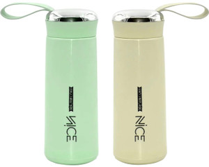 BakeRi Nice Water Bottle Combo, Travel Glass Creative Water Bottle 400 ...