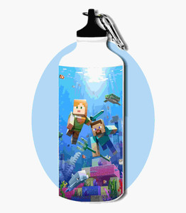 craft maniacs MINECRAFT CHARACTERS UNDER WATER 600 ML SIPPER BOTTLE FOR ...
