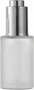 Zenvista Frosted Glass Bottle With Silver Plated Push Button Dropper 30 ...