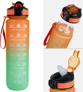 REIKI CRYSTAL PRODUCTS 1L Sipper Water Bottle With Motivational Time ...