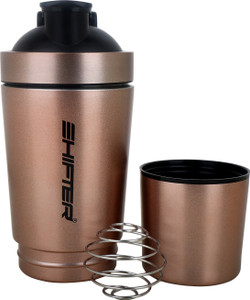 SHIFTER Gym Shaker Steel Protein Shake Bottle BPA Free With Container ...