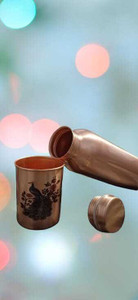 lakshya entereprises lakshya copper bottle and gilash 950 ml Copper ...