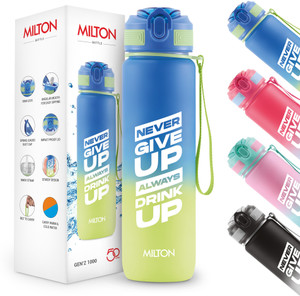 MILTON Gen'Z Water Bottle(Never Give Up) with Straw 1000 ml Bottle ...