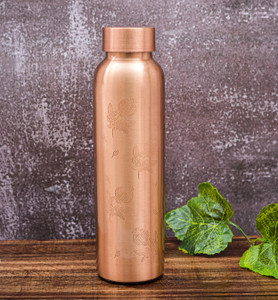 OGGN Etching Design Copper Water Bottle, Tamba Bottles, Office Carrying ...