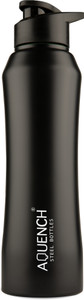 AQUENCH Water Bottle with Sipper Cap in black color, 1L (RUSH PRO) 1000 ...