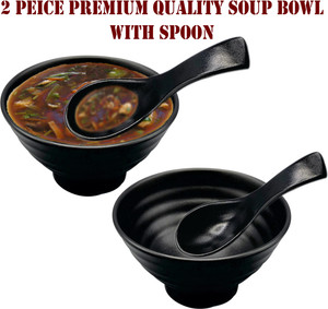 ZIDO Melamine Soup Bowl 2 Peice Soup Bowl with Spoon,Bowl For Namkeen ...