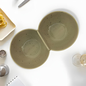 Lemon Tree Ceramic Serving Bowl Ceramic Large Partition Bowl With Two ...