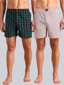 JOVEN Checkered Men Boxer - Buy JOVEN Checkered Men Boxer Online at ...