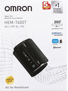 OMRON Smart Elite+ HEM 7600T Tubeless 360° Accurate Digital Blood ...