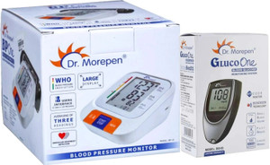 Dr. Morepen BP-15 Glucometer combo pack BP-15, Glucometer BG03 WITH 100 ...