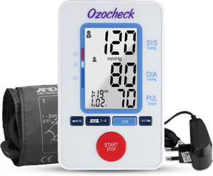 Ozocheck Automatic Digital Blood Pressure Along with Adapter BP Machine ...