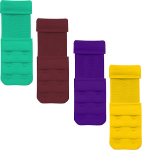 FIMS Women Elasten Bra Extender 2 Hooks 3 Rows Pack of 4 Hook Extender ...