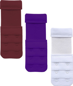 FIMS Women Elasten Bra Extender 2 Hooks 3 Rows Pack of 3 Hook Extender ...