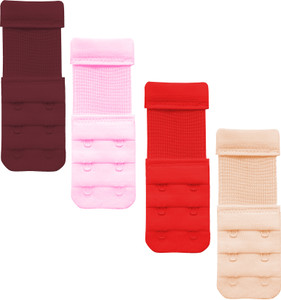 FIMS Women Elasten Bra Extender 2 Hooks 3 Rows Pack of 4 Hook Extender ...