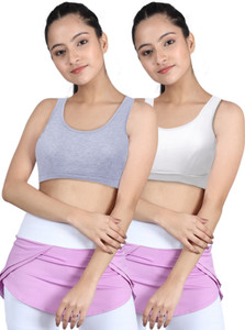 Dchica Regular Broad Strap Bra for Girls Non-Wired Gym Workout Girls ...