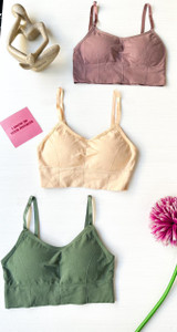 Ruvika Ribbed Women Bralette Lightly Padded Bra - Buy Ruvika Ribbed ...