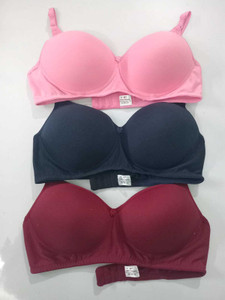 skinbeauty Women's Cotton Padded Full Coverage Bra with Adjustable ...