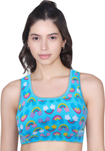 Dchica Regular Broad Strap Bra for Girls Non-Wired Gym Workout Women ...